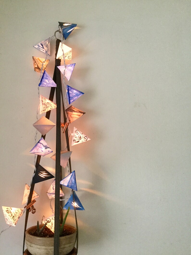 Origami Lanterns - THE SUMMER BREEZE - Handmade Paper Light Garland in ...