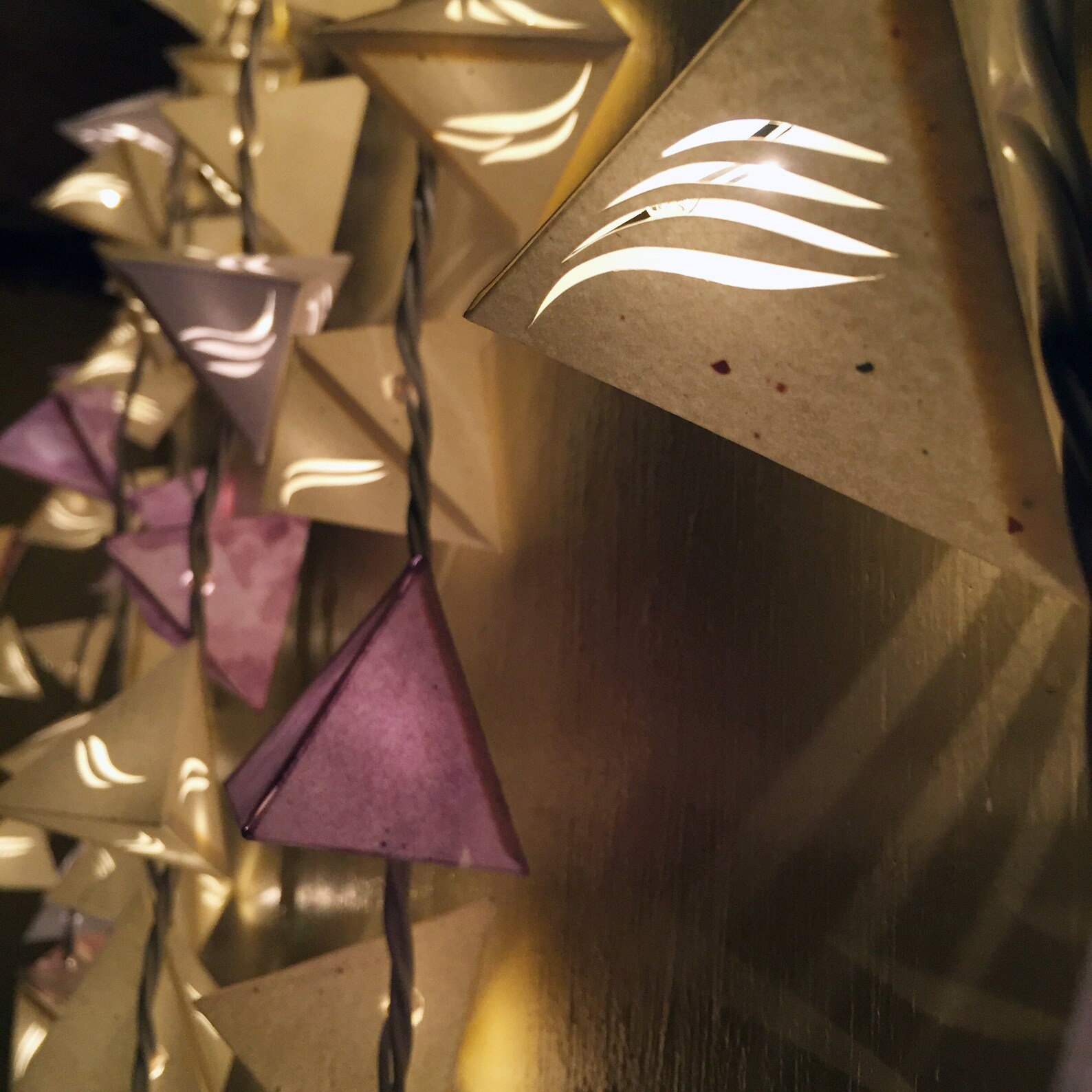 Paper Lantern Garland METEOR Handmade Geometric Lanterns - Etsy