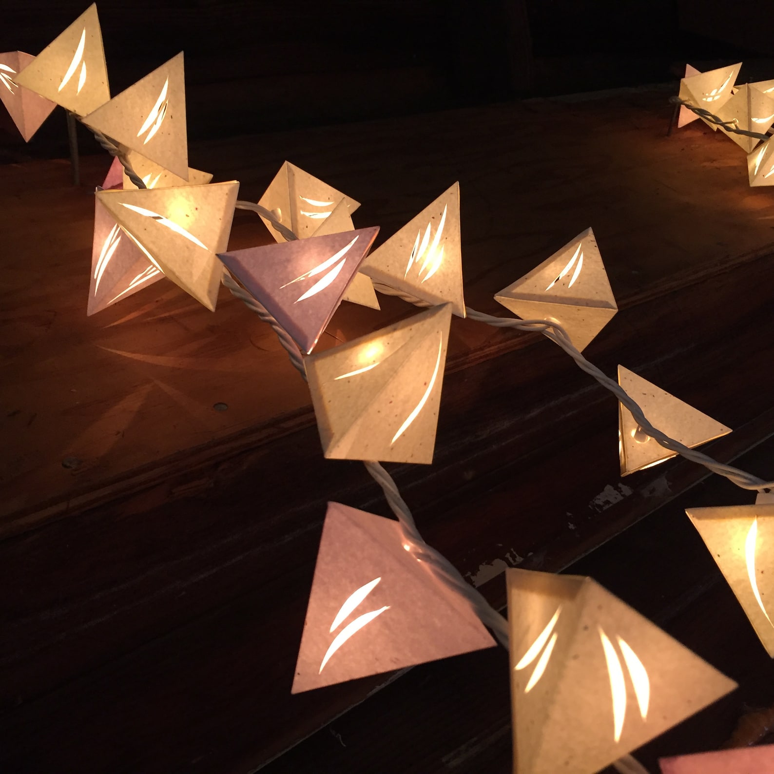 Paper Lantern Garland METEOR Handmade Geometric Lanterns - Etsy