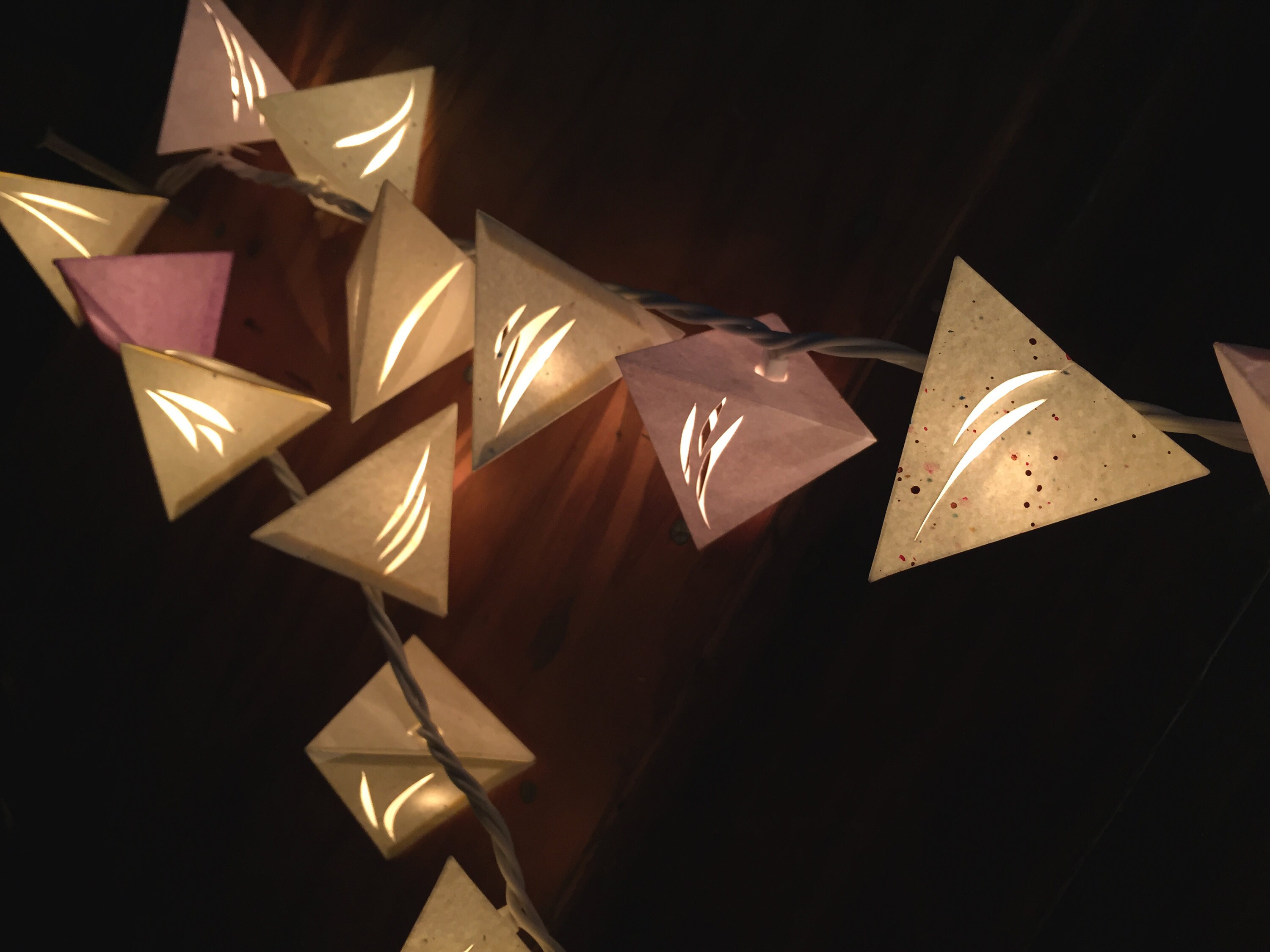 Paper Lantern Garland METEOR handmade geometric lanterns | Etsy