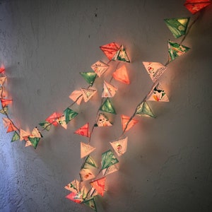 Paper Lanterns - BOHO HOTHOUSE - Geometric Garland Lanterns Sea Green ...