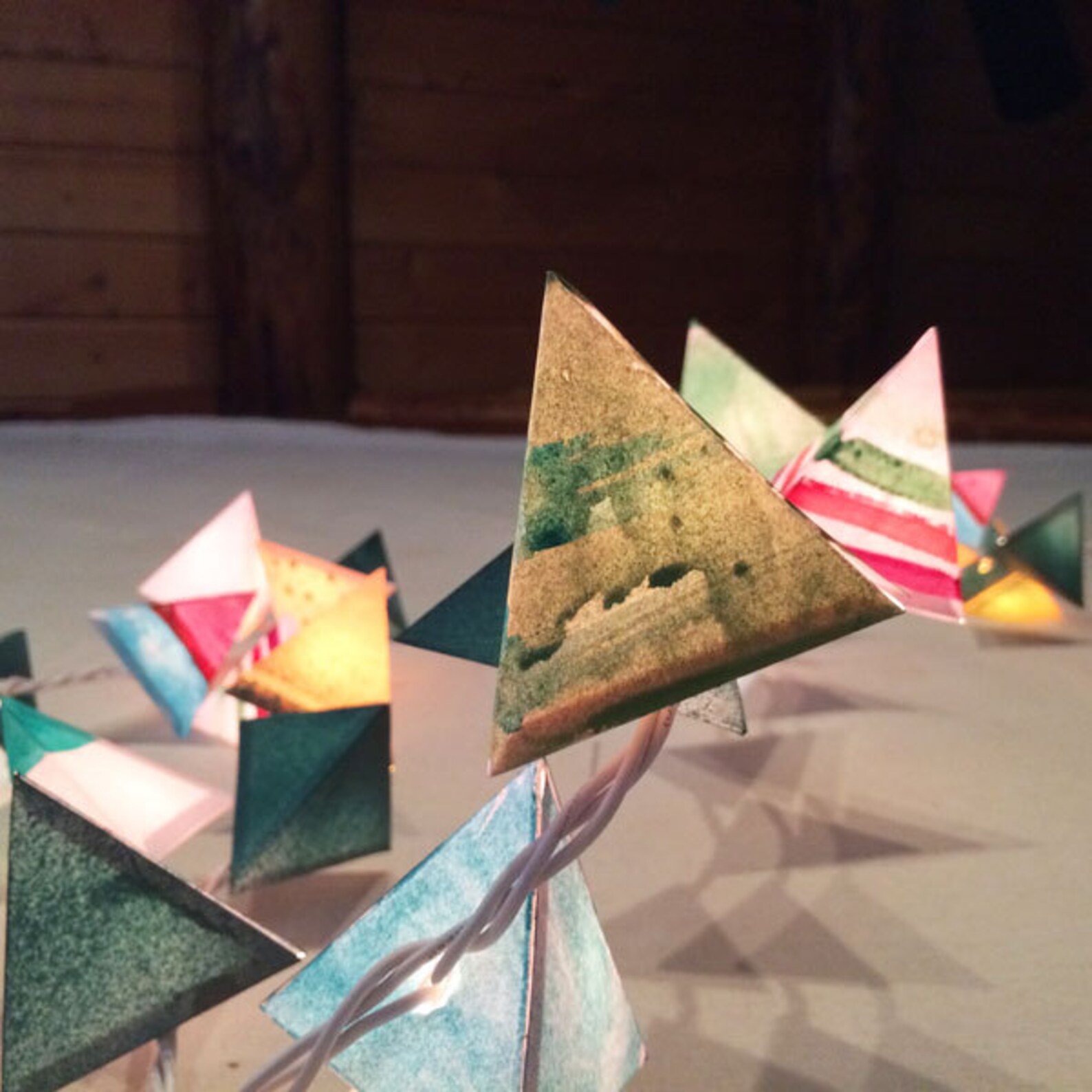 Paper Pyramid Light Garland RADIOACTIVITY Handmade Paper - Etsy