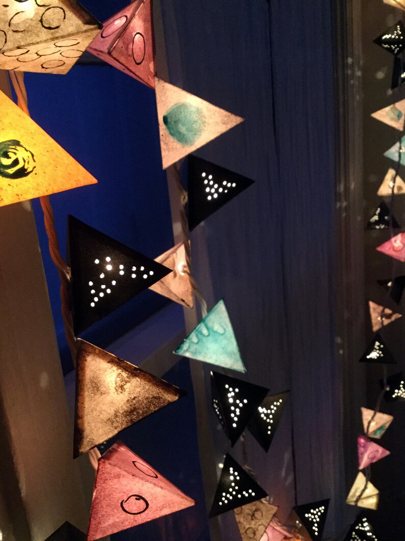 Paper Lanterns ALASKAN MOON Origami Lights in Purple | Etsy