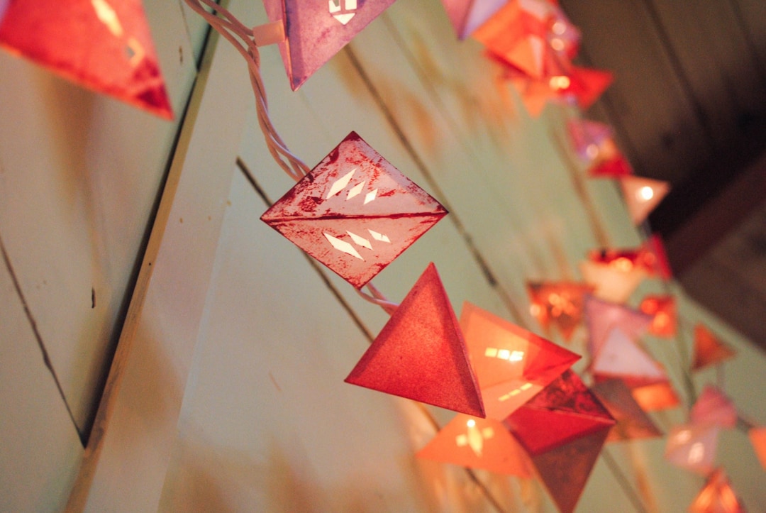 Paper Lantern Garland - DESERT SUNSET - Handmade Light Garland With ...