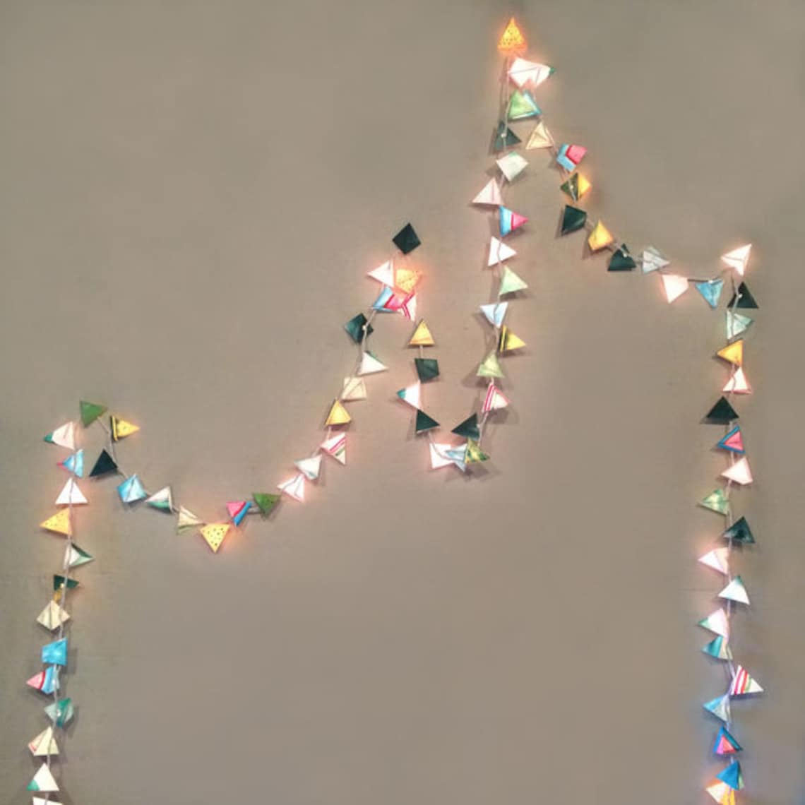 Paper Pyramid Light Garland RADIOACTIVITY Handmade Paper - Etsy