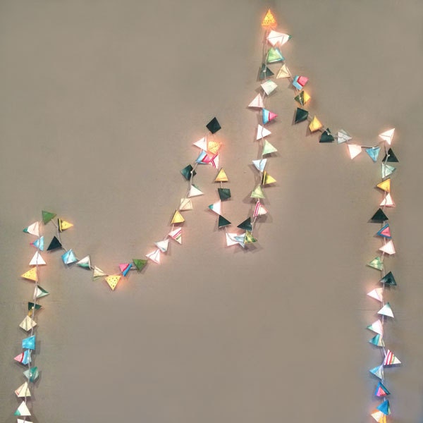 Paper Pyramid Light Garland - RADIOACTIVITY - Handmade Paper Lanterns ...