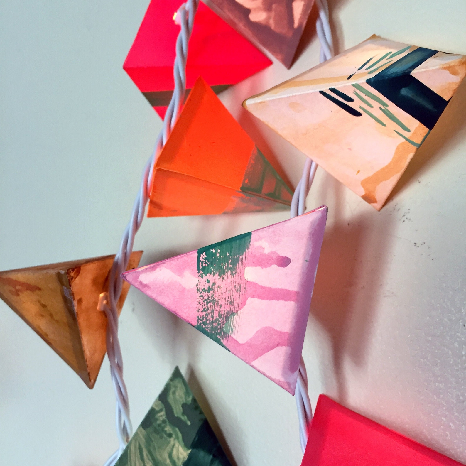 Colorful Paper Lanterns THE FLAMINGO Handmade Light - Etsy