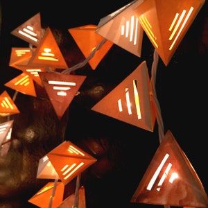 Geometric Paper Lanterns LINEAR DREAMS Handmade Garland Neutral Wedding ...