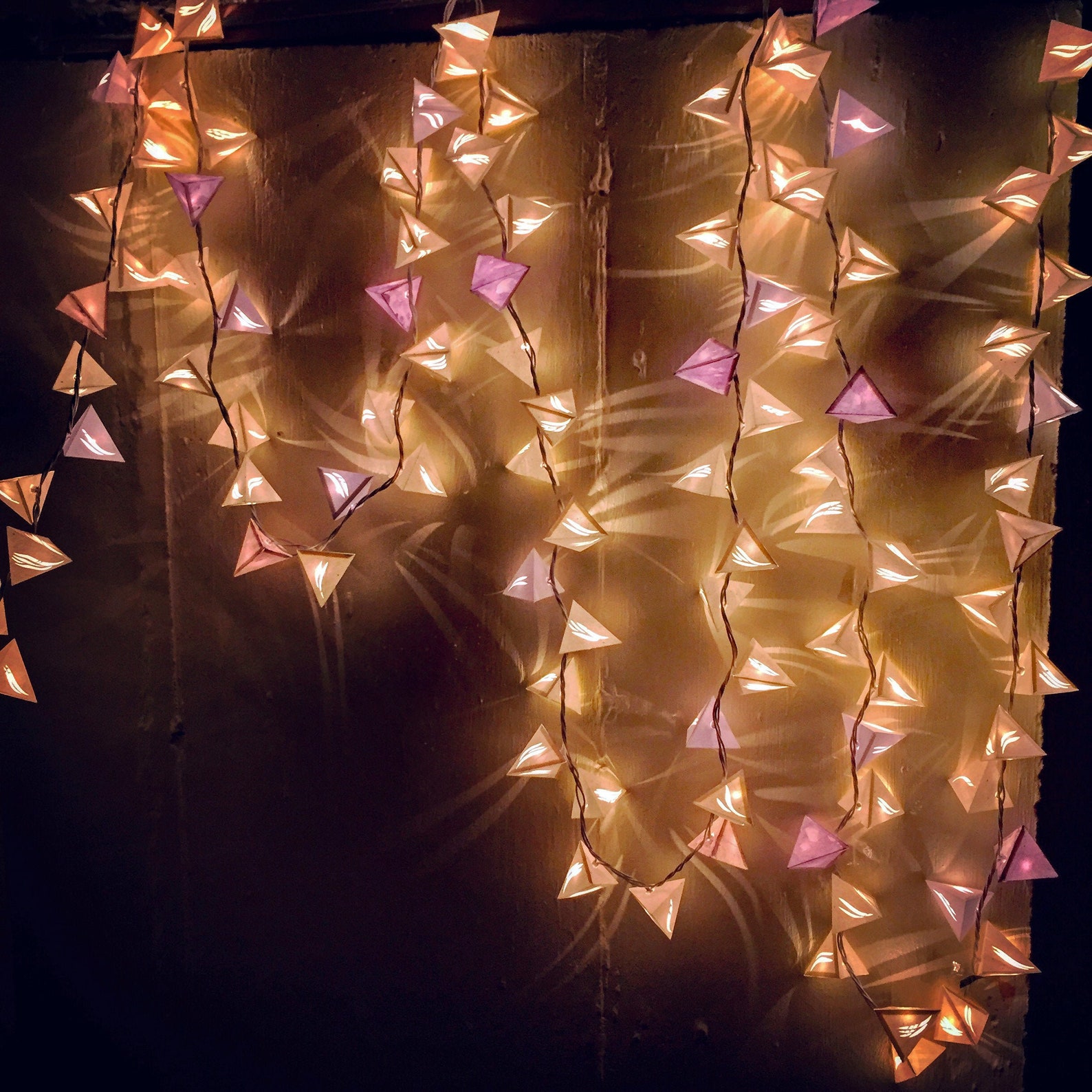 Paper Lantern Garland METEOR Handmade Geometric Lanterns - Etsy