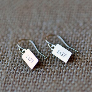 Personalized Bar Earrings, Dainty Gold Drop Earrings, Customized ...