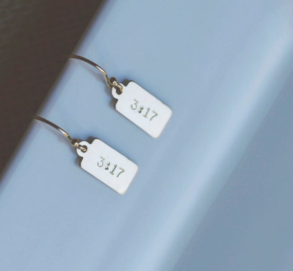 Personalized Bar Earrings Dainty Gold Drop Earrings | Etsy