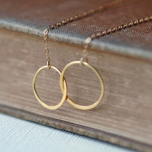 Eternity Circle Necklace, Entwined Circles, Friendship Gift, Karma ...
