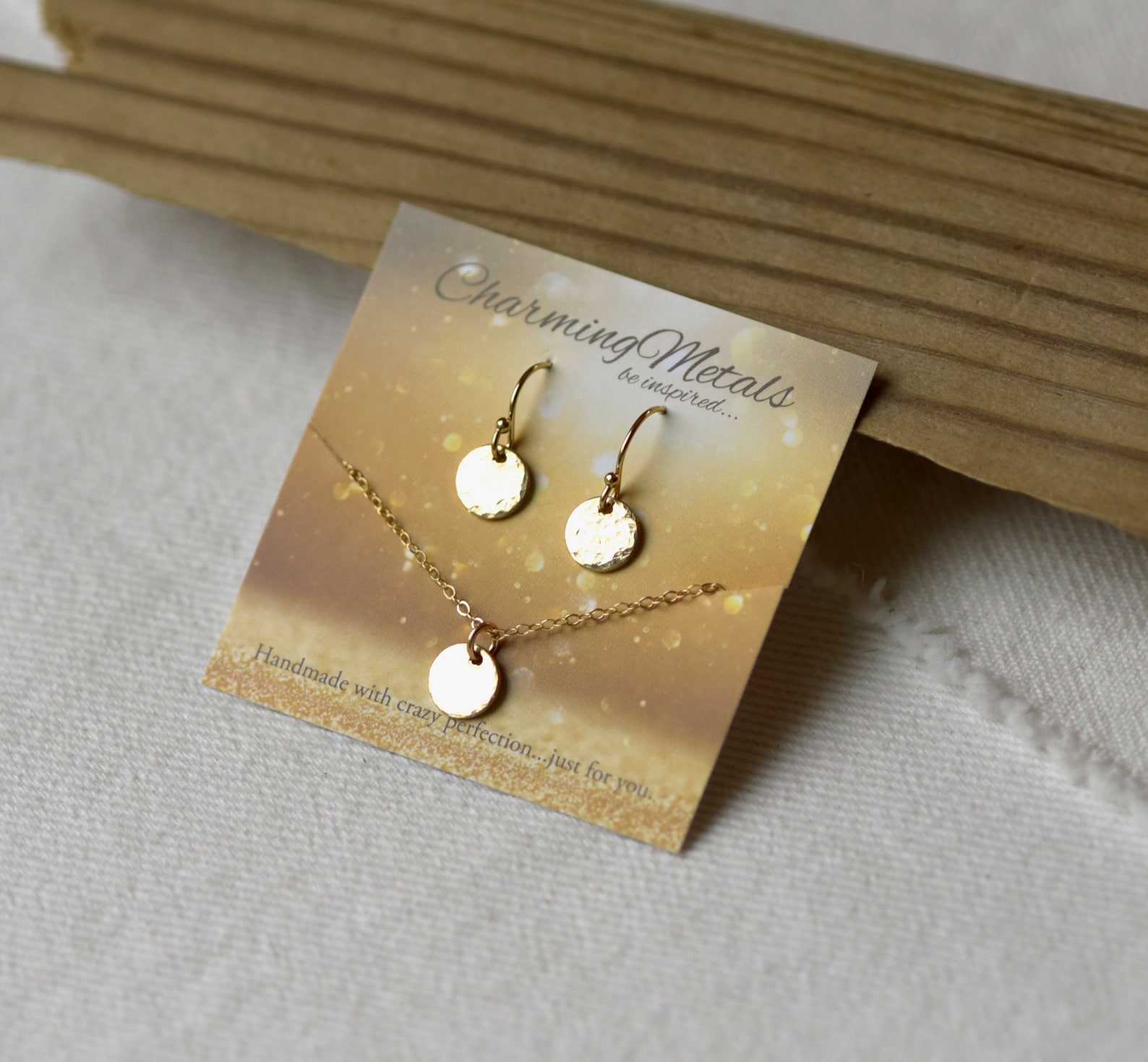 Dainty Minimalist Matching Jewelry Set Earrings and - Etsy