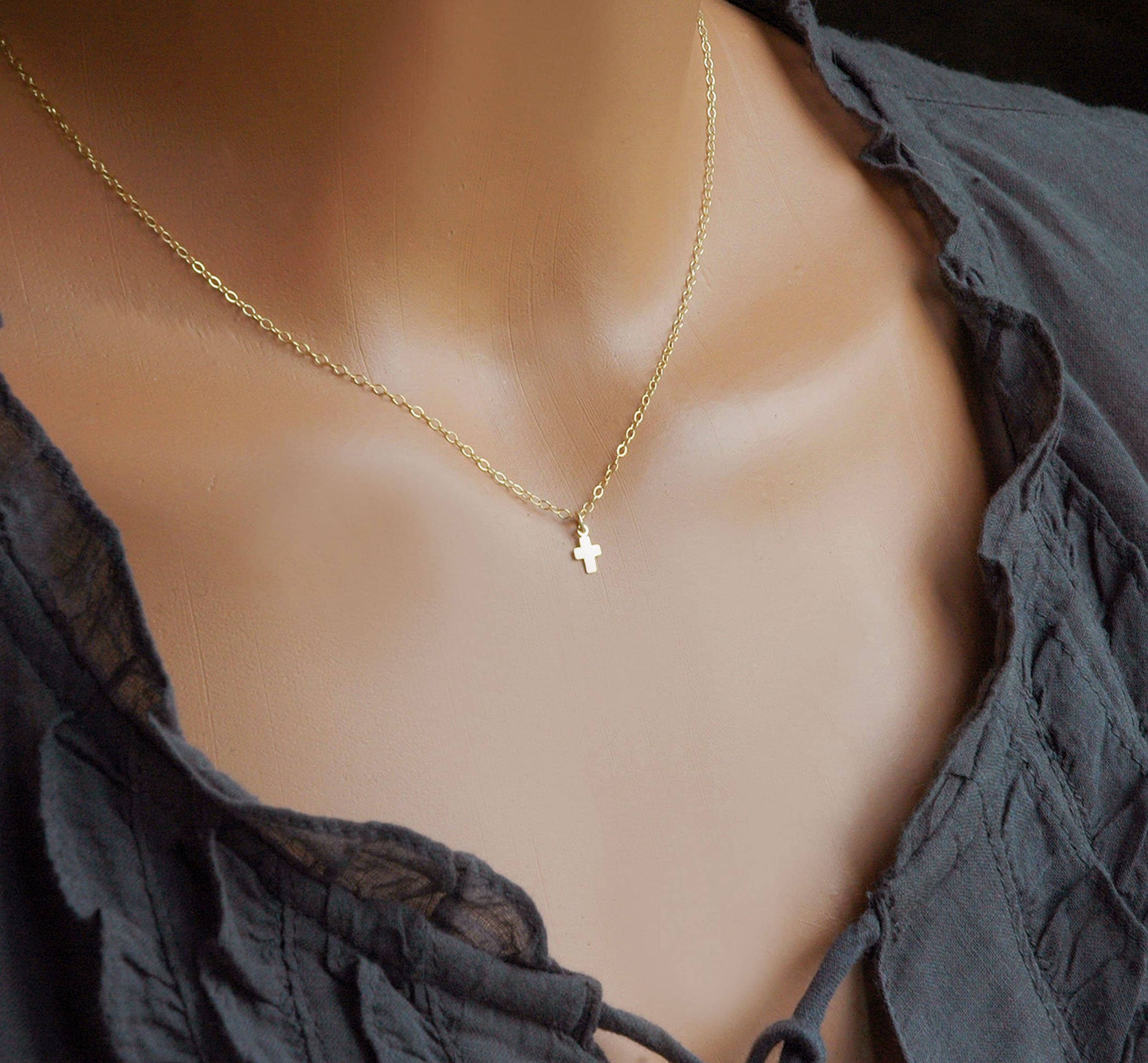 Tiny Cross Necklace Faith Gift Baptism Communion - Etsy Canada