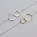 Eternity Circle Necklace, Entwined Circles, Friendship Gift, Karma ...
