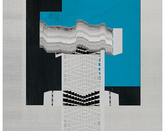 Abstract Collage, Geometric Art Print, Abstract Composition 55 - Etsy