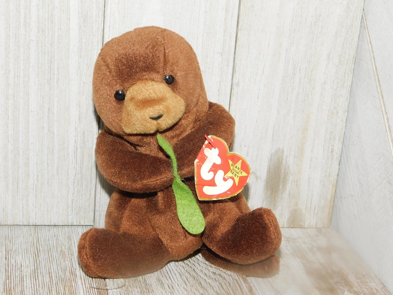 Vintage Ty Beanie Baby Beaver Seaweed 95 Vintage Ty Stuffed - Etsy