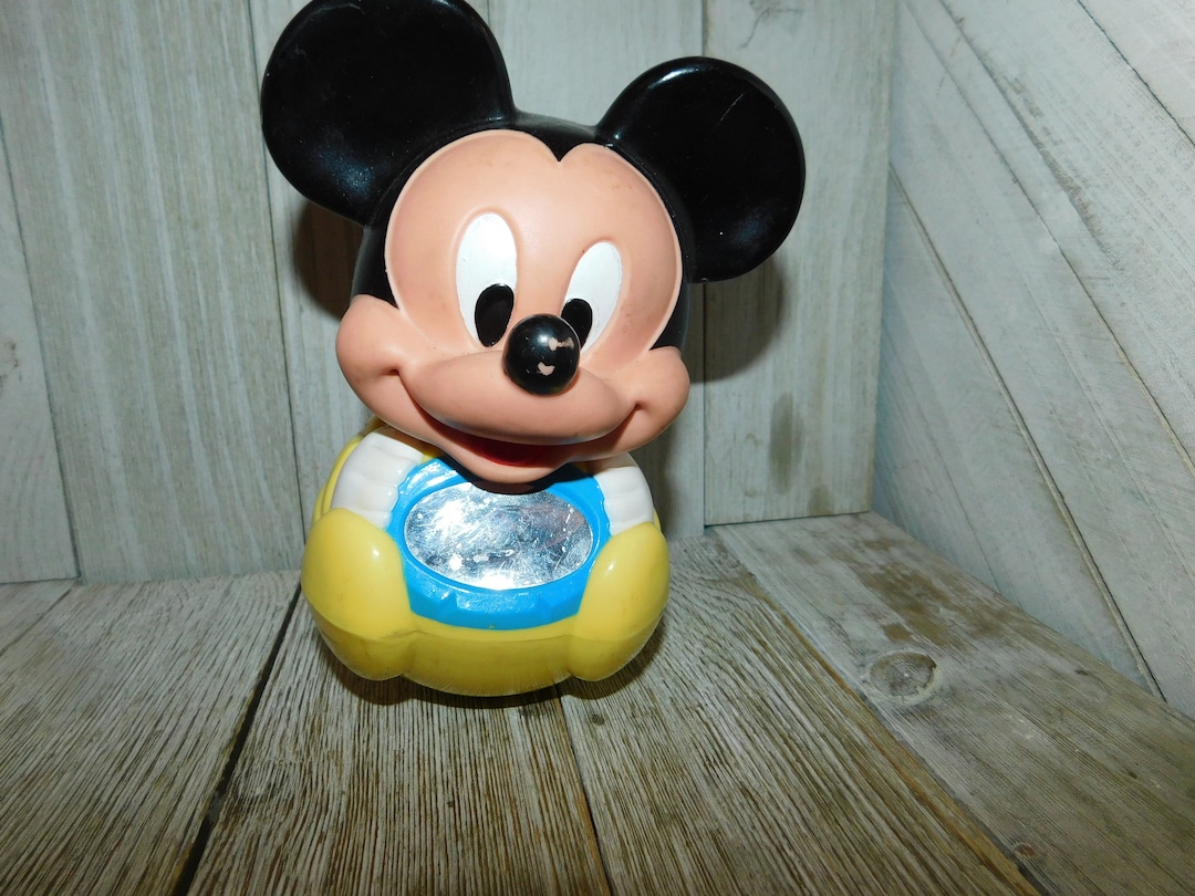 Rolling Roly Poly Mickey Mouse Chime Toy 1984 Vintage Mickey Mouse Baby ...
