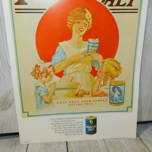 Iodized Salt Add Advertisements Reproduction, # 2 Vintage Kitchen Decor ...
