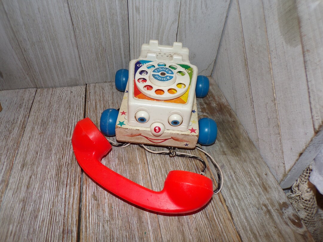Vtg Fisher Price Vintage Chatter Phone Toy Phone, Vtg Toy Phone ...