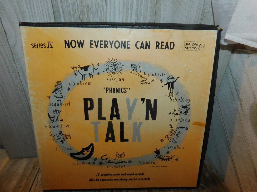 Phonics PLAY N TALK Series 4 33 1/2 Rpm, Phonics Record Set, Homeschooling, Gift, Prop, Memories ...
