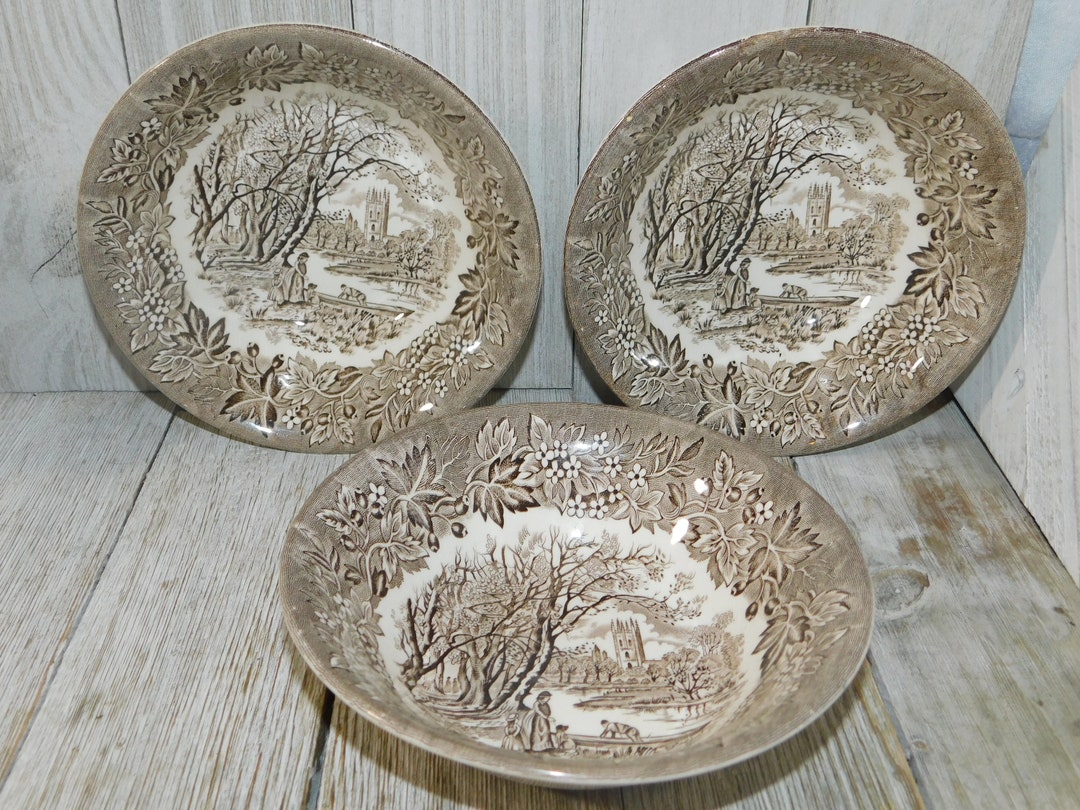 Staffordshire English Ironstone Tableware 3 Bowls Castles, Castles ...