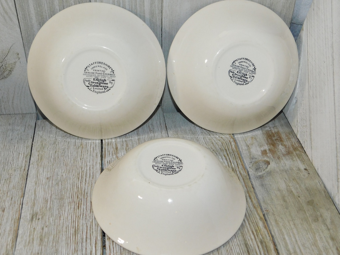 Staffordshire English Ironstone Tableware 3 Bowls Castles, Castles ...