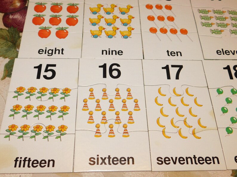 1-2-3 Match-Up Game of Numbers and Counting Learning Game | Etsy