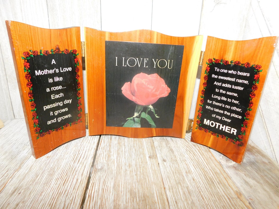 Mother Plaque, Bi Folding Mother Plaque, Wood Card Mothers Day, Wood ...