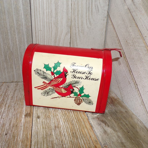 Red Tin Box - Etsy