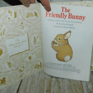 Vintage the Friendly Bunny Golden Book, Hardcover, Vintage Children's ...