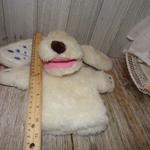Applause Puppet Dog, Push Dog Puppet, Stuffed Dog Puppet, White Puppy ...