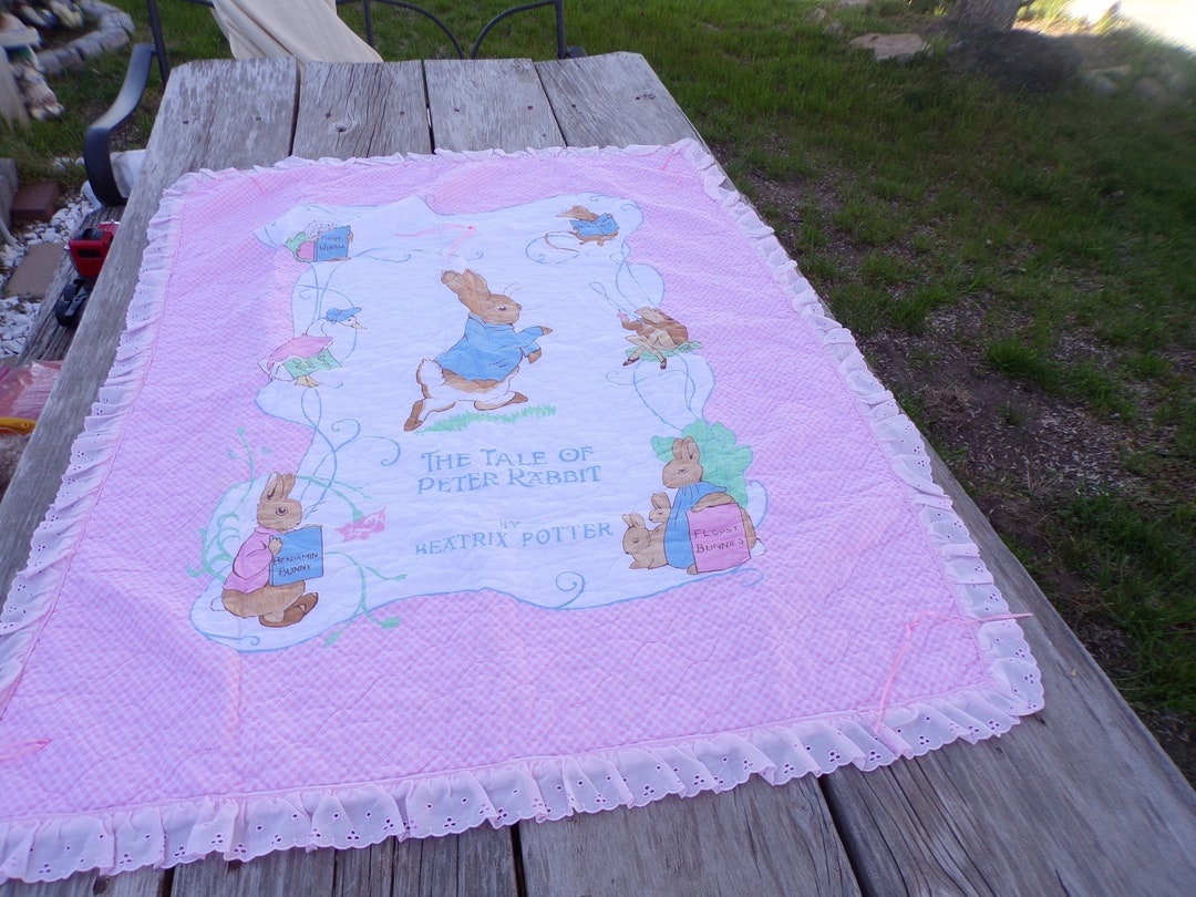 Tale of Peter Rabbit Baby Quilt, Darling Baby Quilt, Bear Quilt, Baby ...