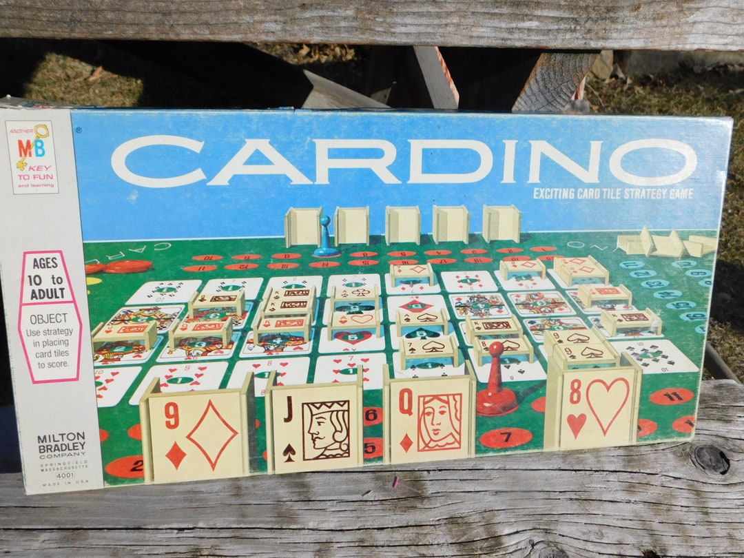 Cardino Exciting Card Tiles Stratedgy Game, Vintage Board Game, Vintage ...