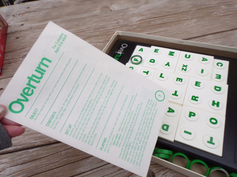 Overturn Game 1991 Pressman Word Board Game, Missing Some Rings, Ring ...