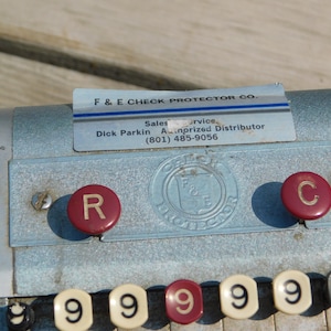 Hedman Company Check Protector Printer Machine, Vintage Office, Vtg ...