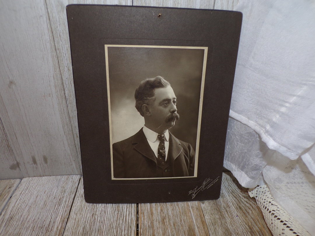 Antique Photo Man in Frame, Photo in Frame, Vtg Photo, Photo, Home ...