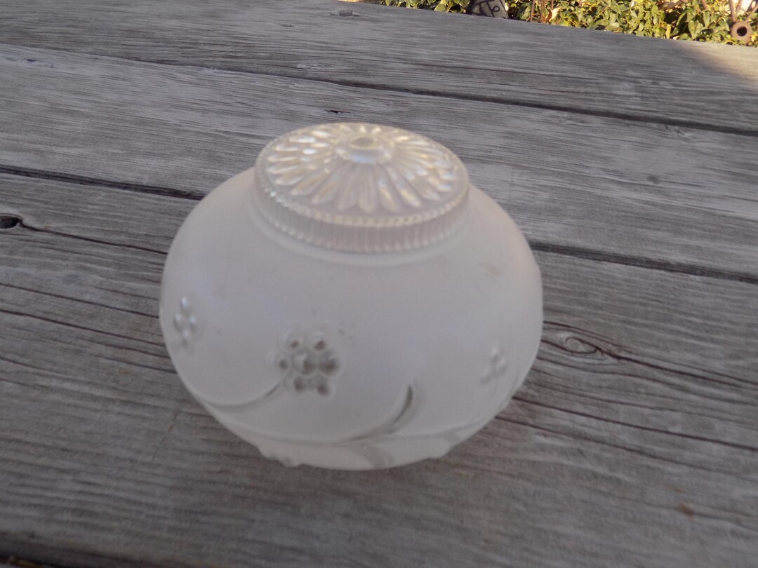 LIGHT SHADE FROSTED Embossed, Small Lamp Shade, Vintage Shade, Memories ...
