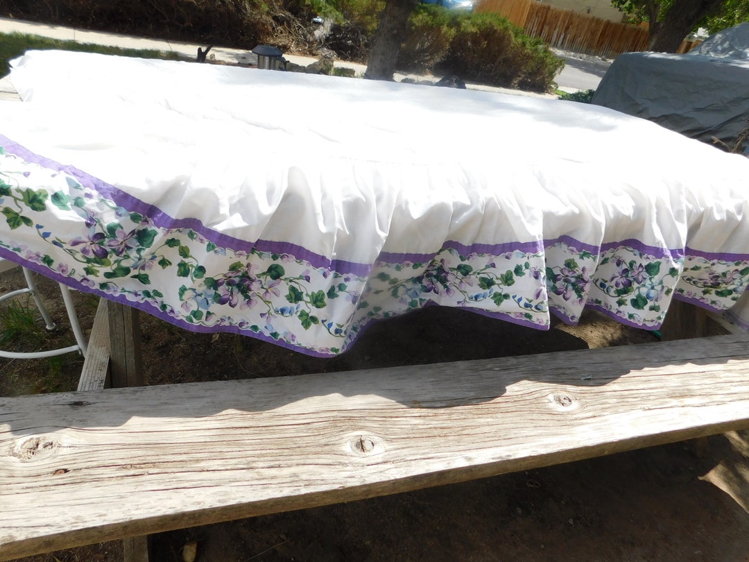Dust Ruffle Pansies, Pansy Bed Skirt King Size, Pansies Flowers ...