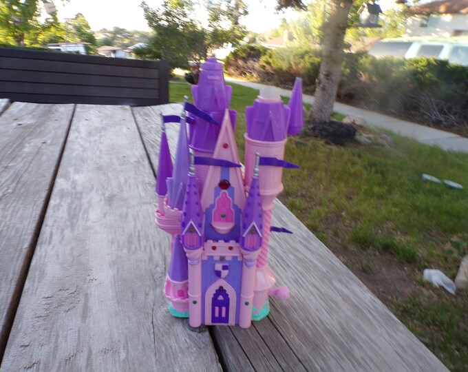 Pink Purple Princess Castle W Fiber Lights Doll Launcher NEED Repair ...