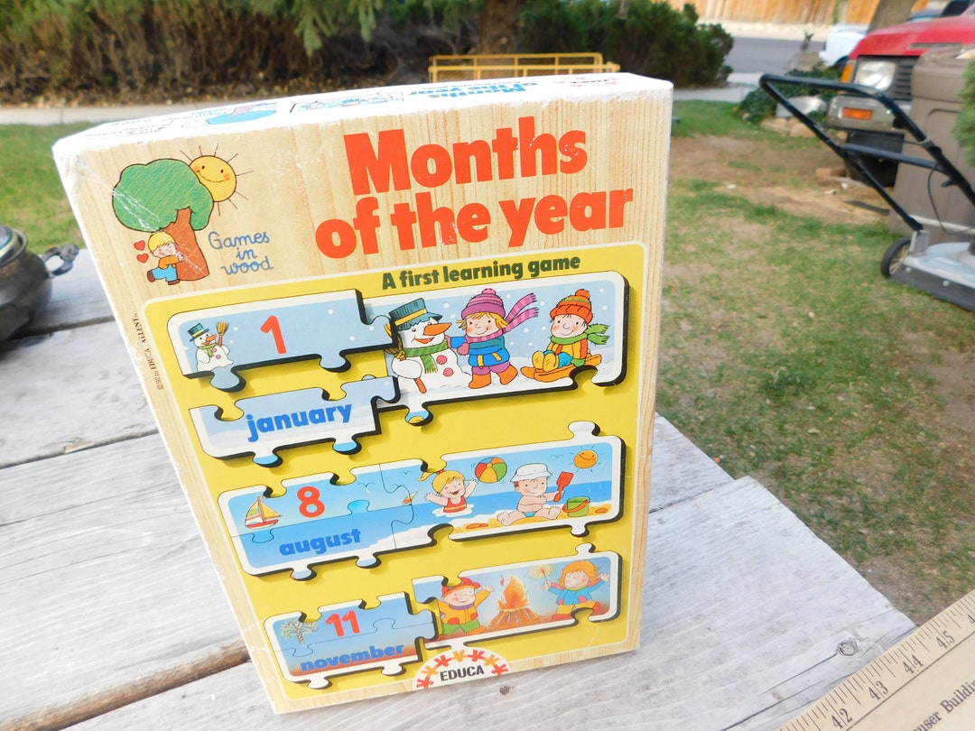 Vintage Month of the Year Game, Educa Game Games in the Woods, Vintage ...