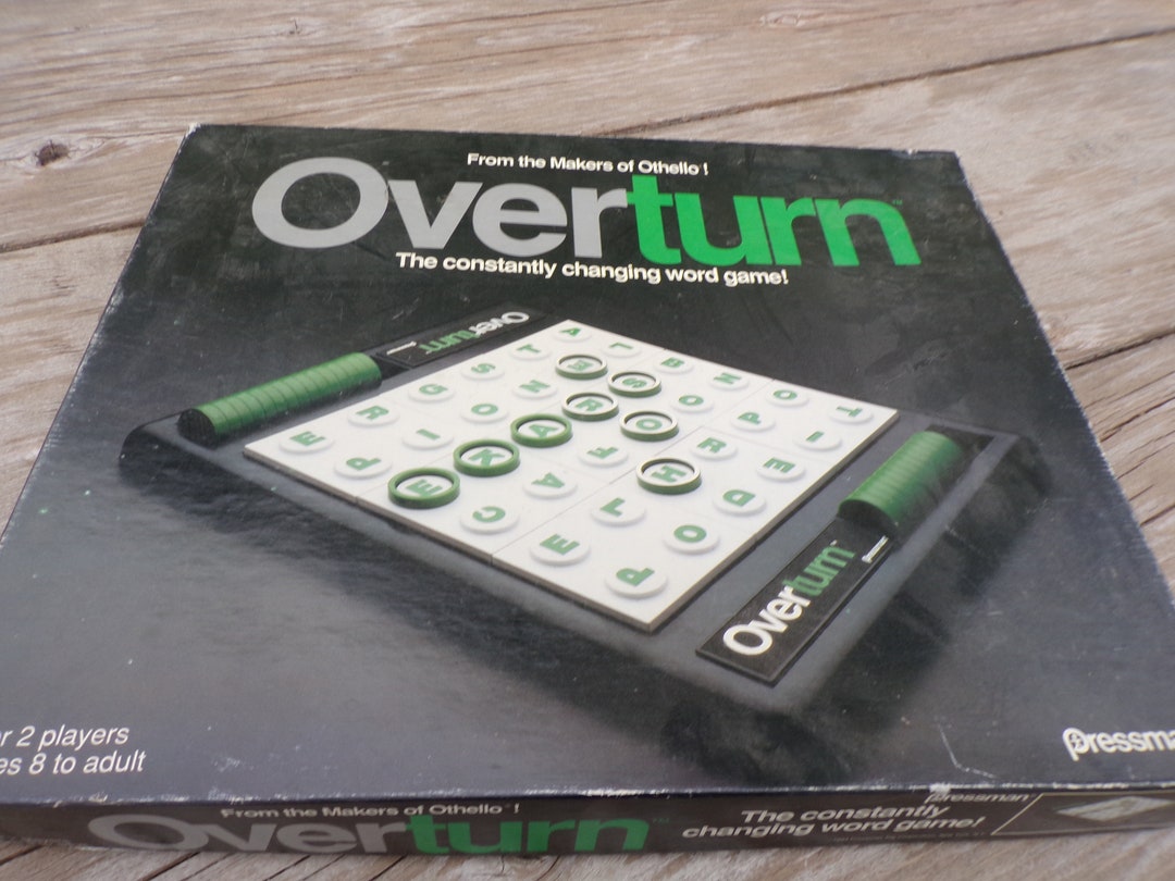 Overturn Game 1991 Pressman Word Board Game, Missing Some Rings, Ring ...