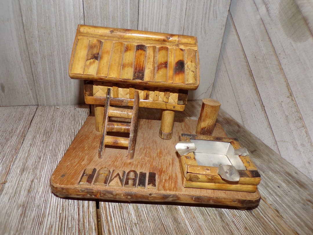 Hawaii Shack Storage Box, Ash Tray ? Log Shack, Cabin, Fishing Shack ...