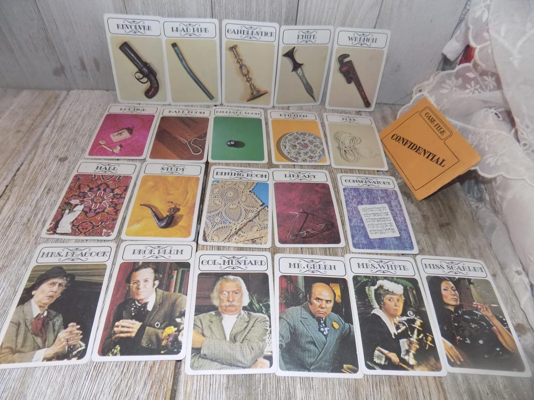 CLUE REPLACEMENT Cards ONLY, Game Pieces, You Pick Listing, Memories ...