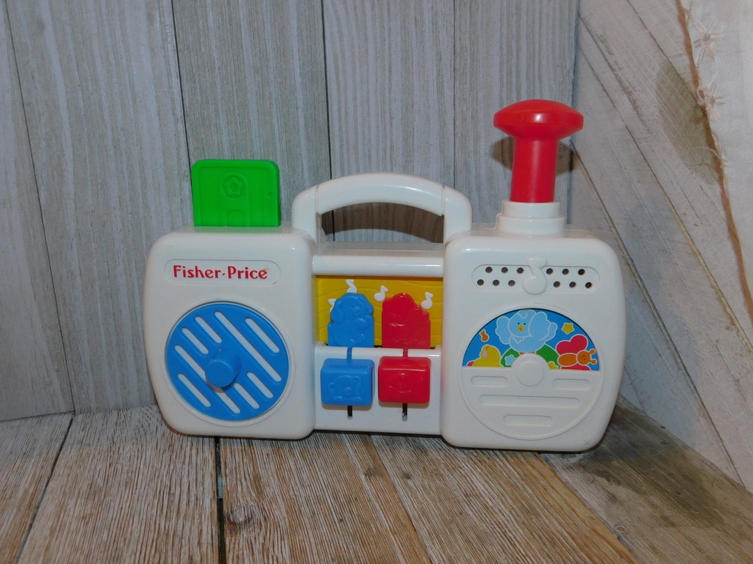 Vtg Fisher Price 1991 Musical Boom Box Radio Preschooler Toys Fisher ...