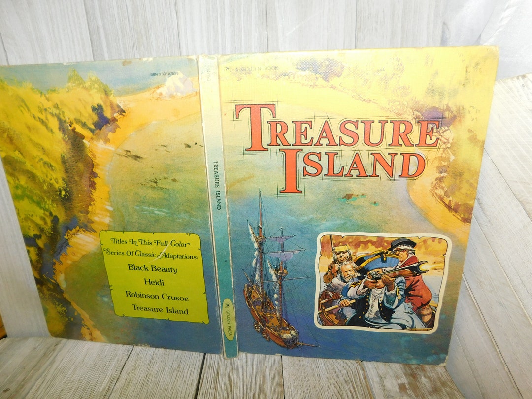 Treasure Island Book, Vintage Children Book, Big Tall Chapter Book ...
