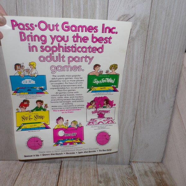 Pass Out Game - Etsy