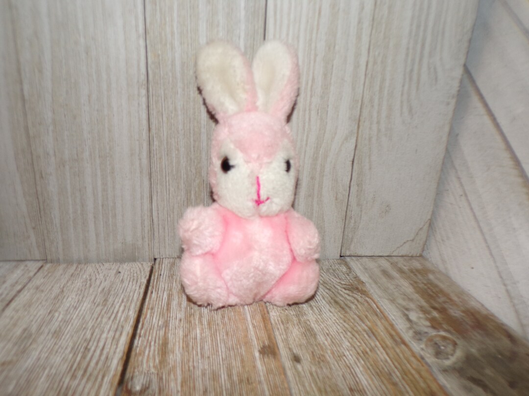 Vtg Small Russ Pink Plush Bunny, Plush Bunny, Russ Bunny, Plush Rabbit ...