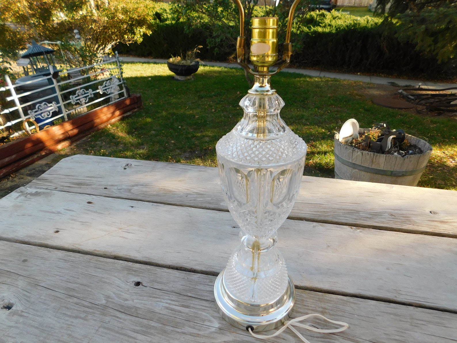 Vintage Crystal Table Lamp Vintage Lamp Crystal Home Decor - Etsy