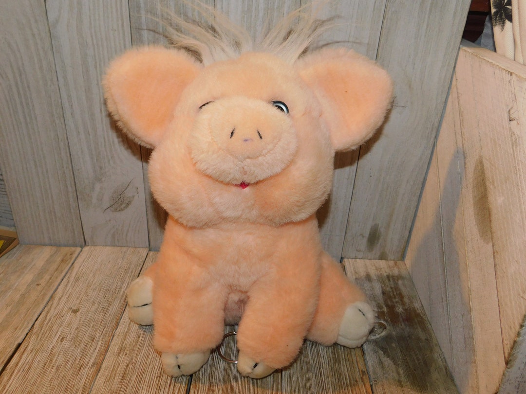 Vintage Electronic Pink Pig, Oinking Pink Pig, Stuffed Pink Pig, Vtg ...
